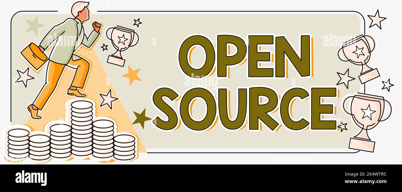Text Showing Inspiration Open Source Concept Meaning Contains The Source Code That Can Be