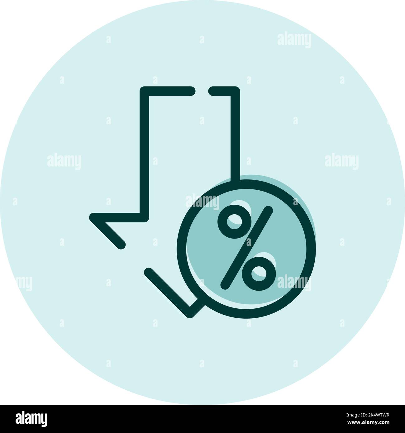 Financial decrease, illustration, vector on a white background Stock Vector Image & Art - Alamy