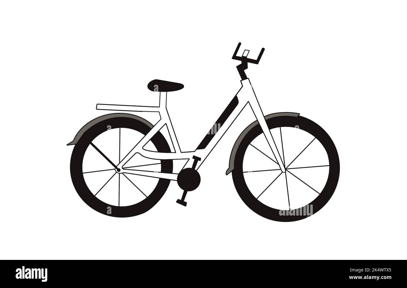 E-Bike, bicycle, vector illustration, electronic bike Stock Photo - Alamy