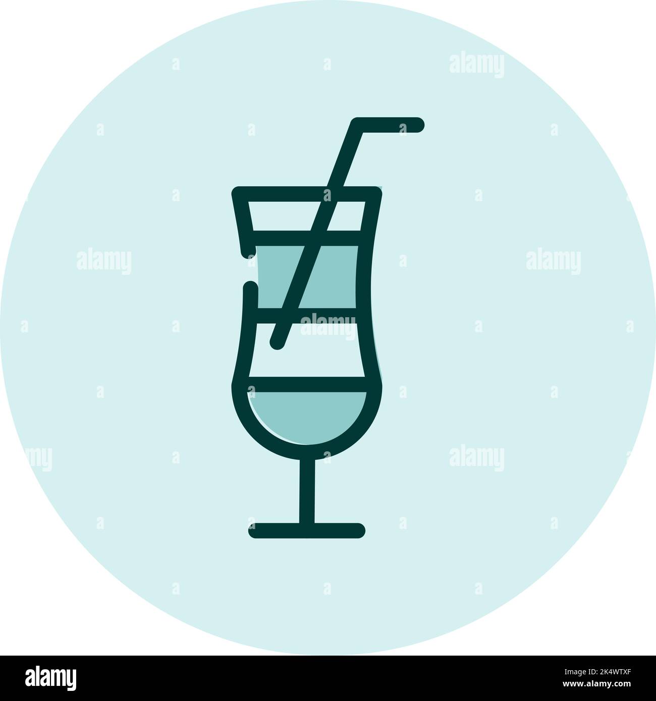 Cold coctail, illustration, vector on a white background Stock Vector ...