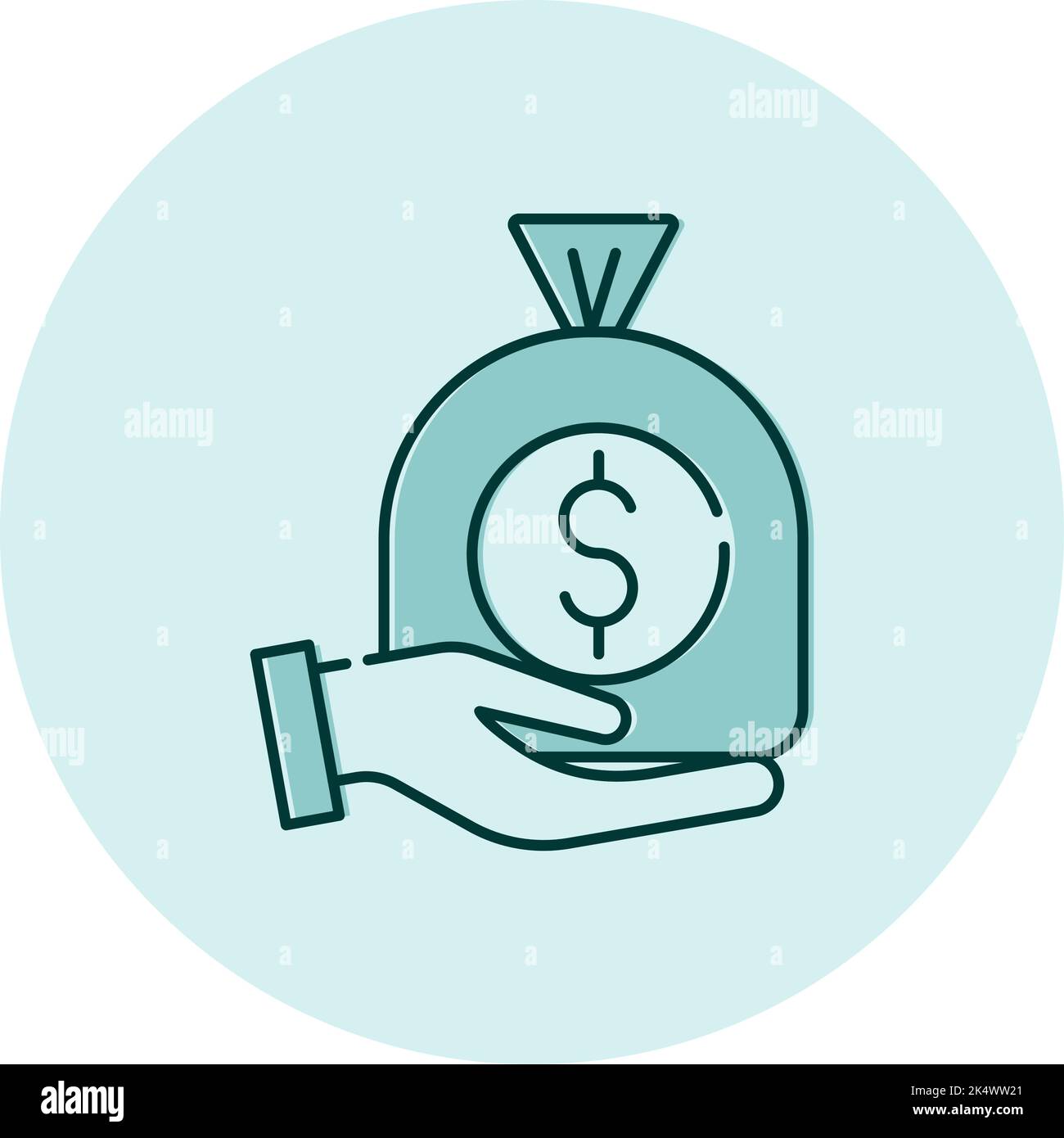 Financial money loan, illustration, vector on a white background Stock ...