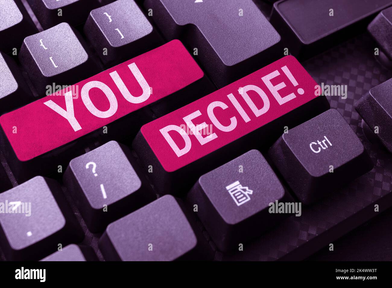 Text caption presenting You Decide. Business showcase giving a chance ...