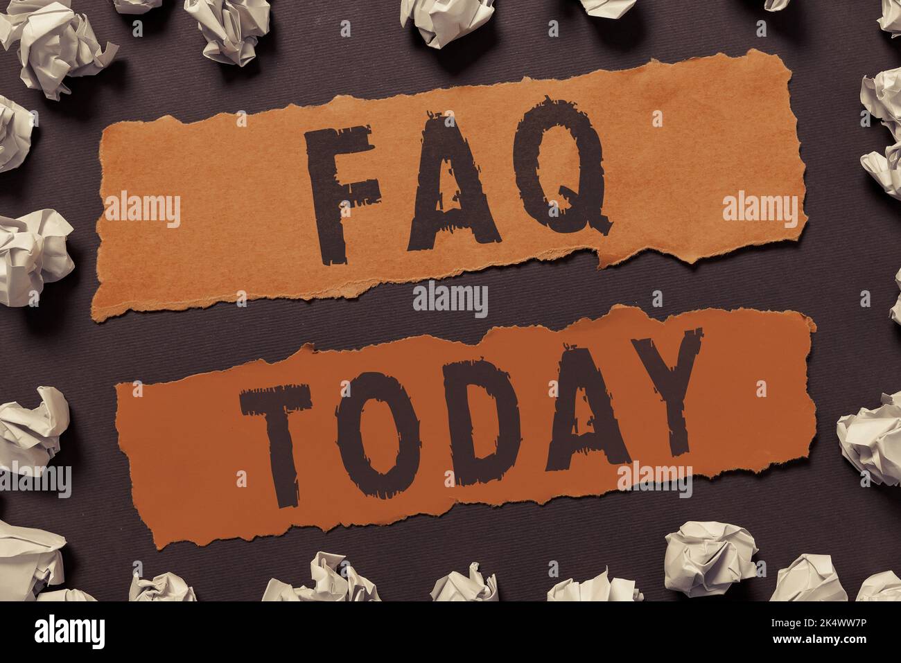 Text showing inspiration Faq. Business showcase list of frequently ...