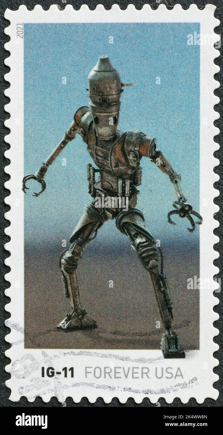 IG-11 droid of Star Wars on postage stamp Stock Photo - Alamy