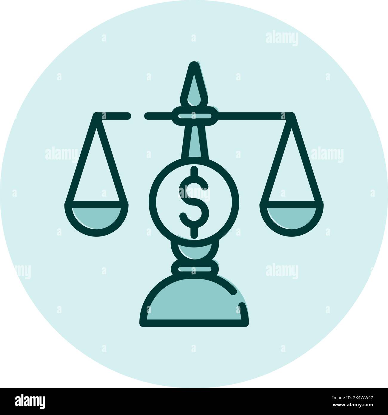 Money scale, illustration, vector on a white background Stock Vector ...