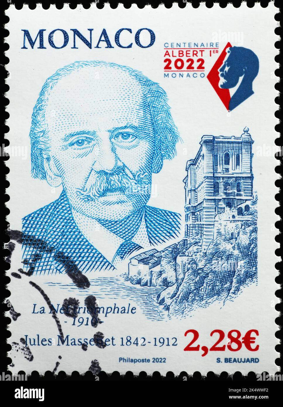 Jules Massenet portrait on french postage stamp Stock Photo - Alamy