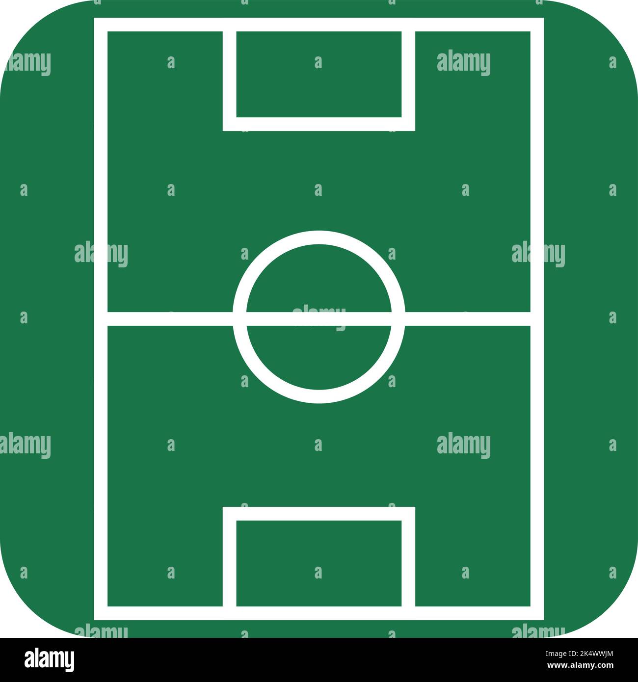 Football field, illustration, vector on a white background Stock Vector ...