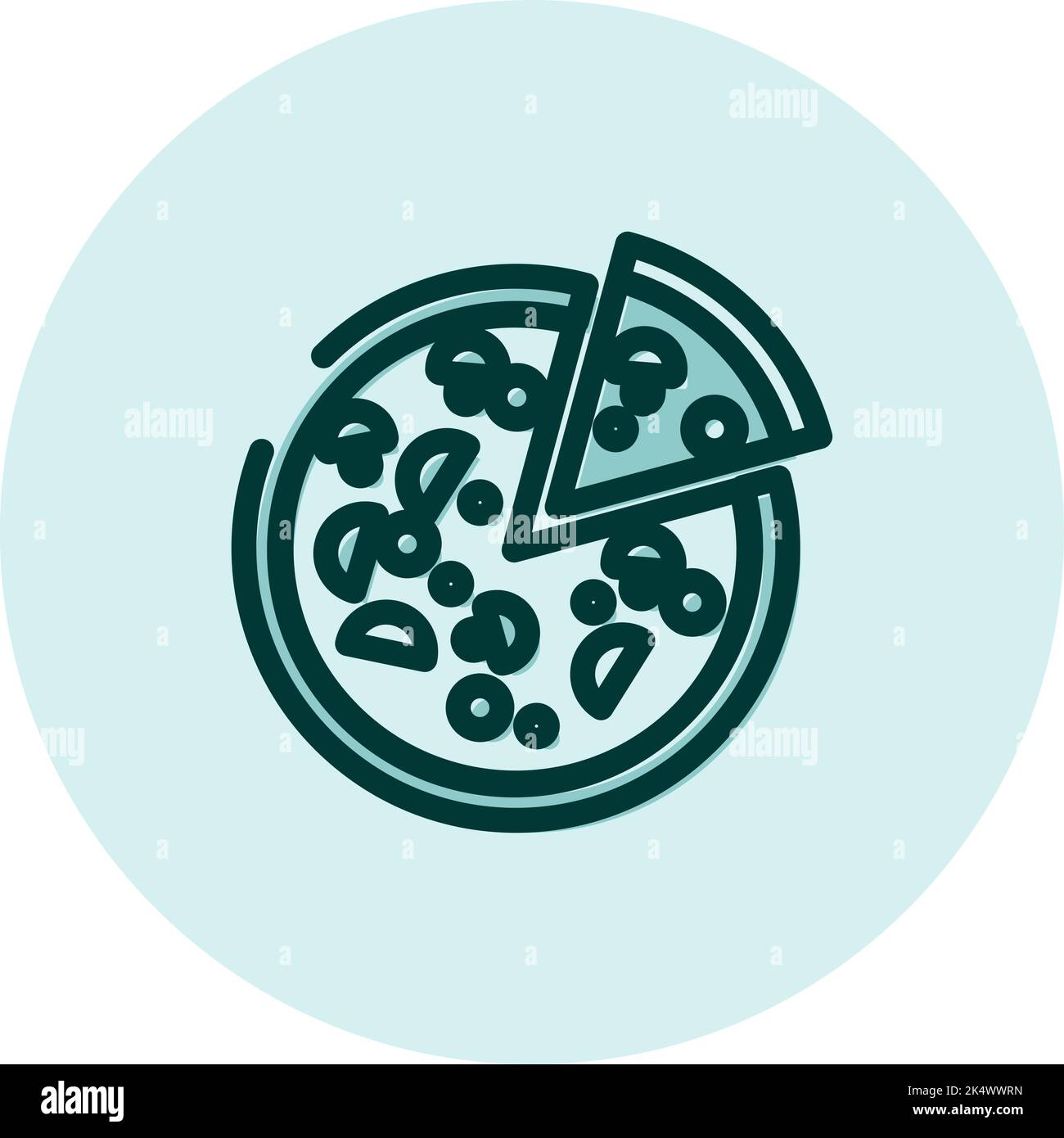 Cheese pizza, illustration, vector on a white background Stock Vector ...
