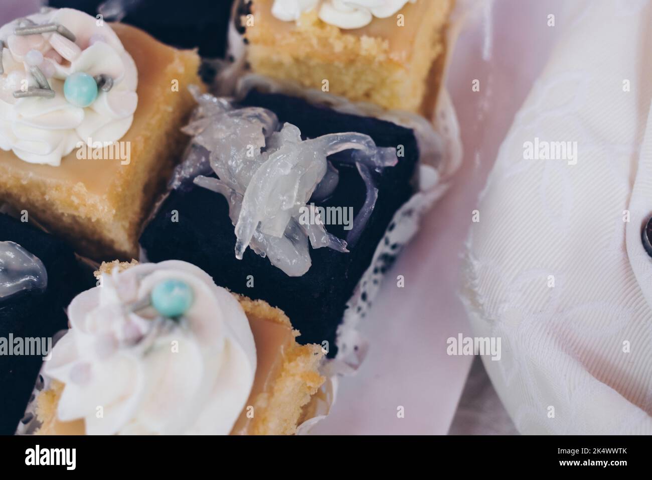 Small slices of creamy delicious purple yam AKA ube cake with macapuno ...