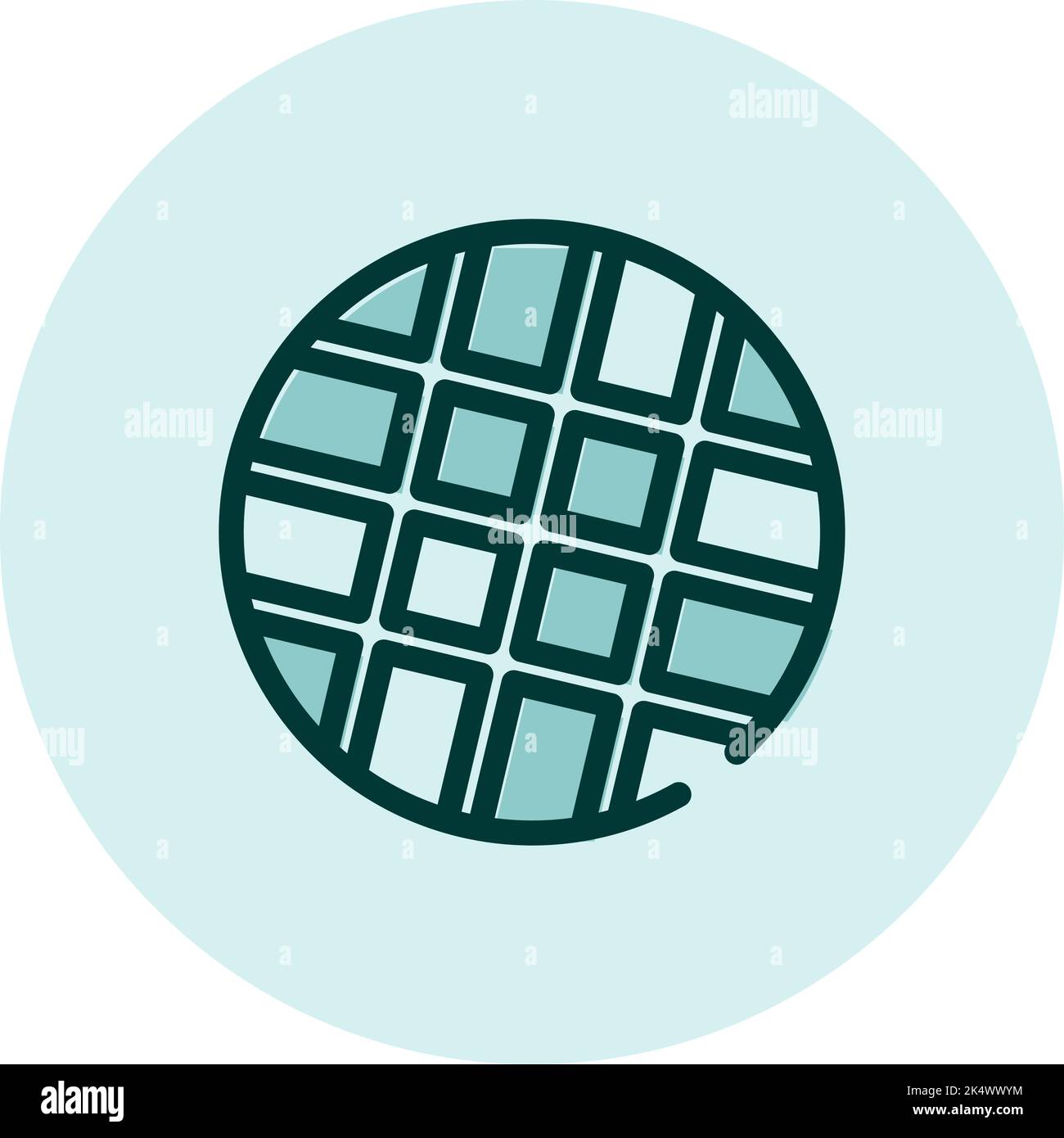 Breakfast waffle, illustration, vector on a white background Stock ...