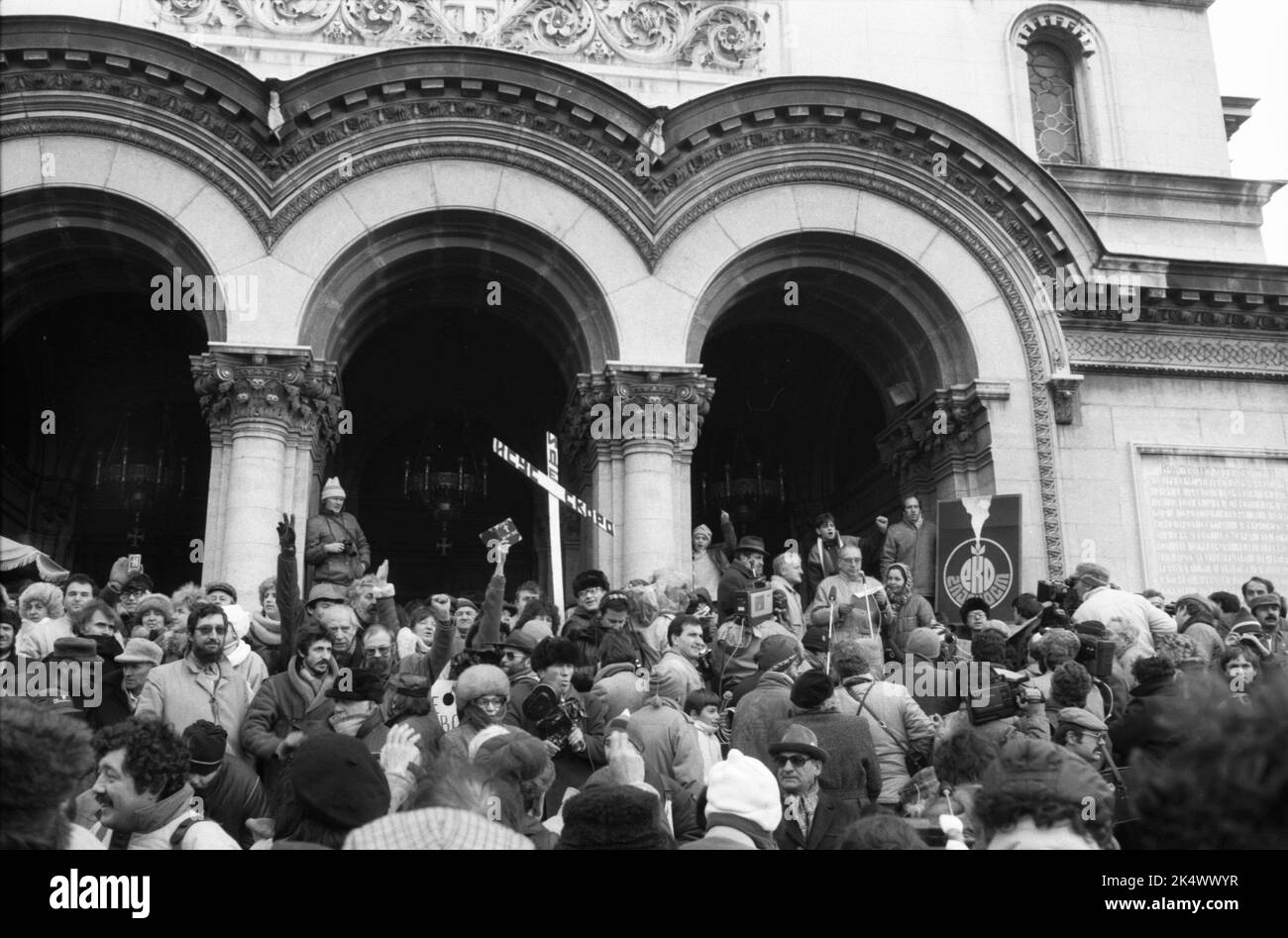 Rally of the Democratic Front, St. Alexander Nevsky Sq., Sofia ...
