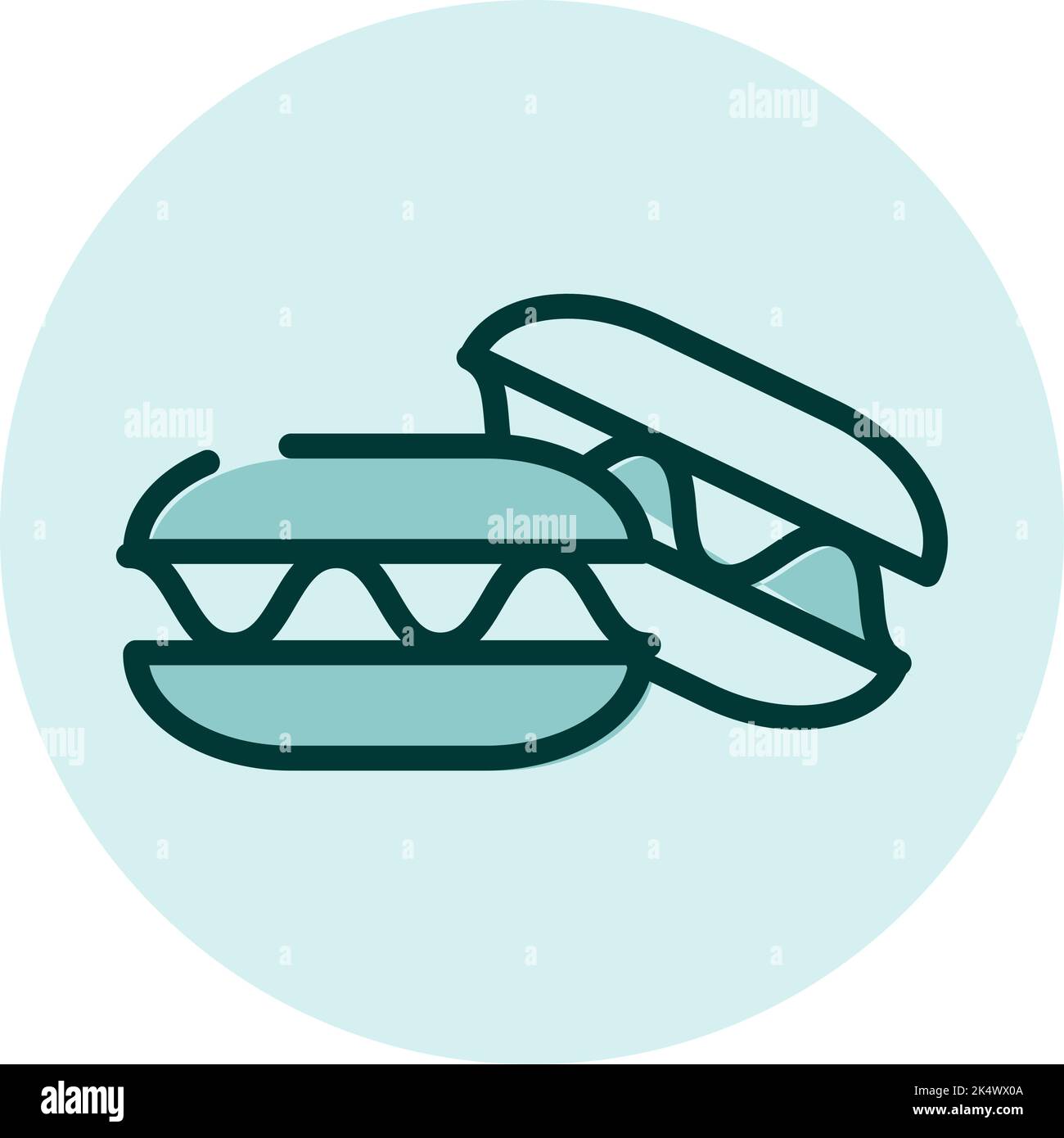 Sweet macaron, illustration, vector on a white background Stock Vector ...