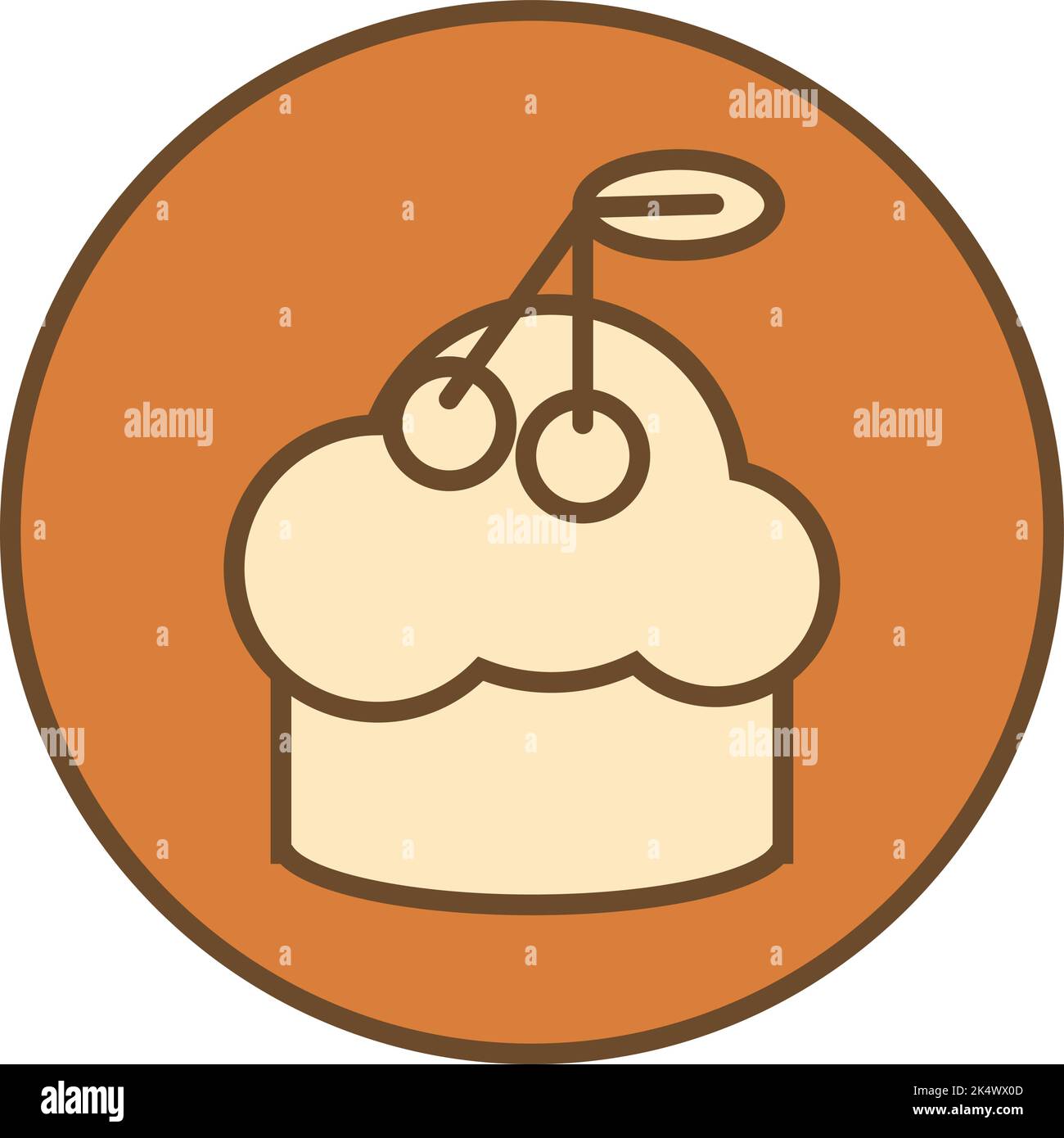 Homemade pastry, illustration, vector on a white background Stock ...