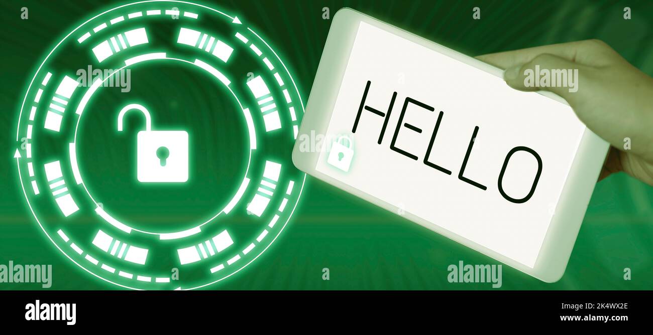 Conceptual display Hello. Business idea alteration of hallo which was ...