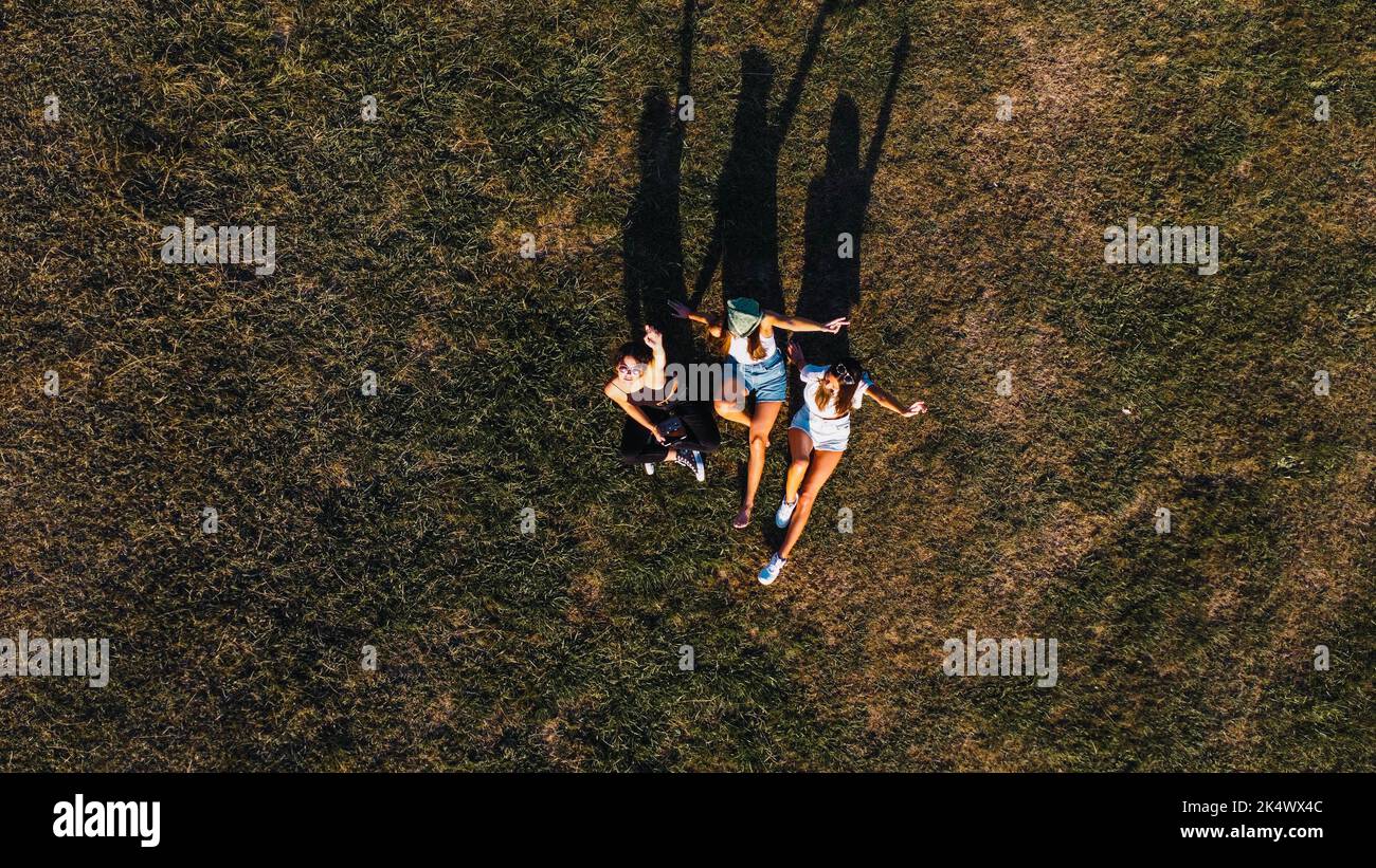 Birds eye view of women hi-res stock photography and images - Alamy