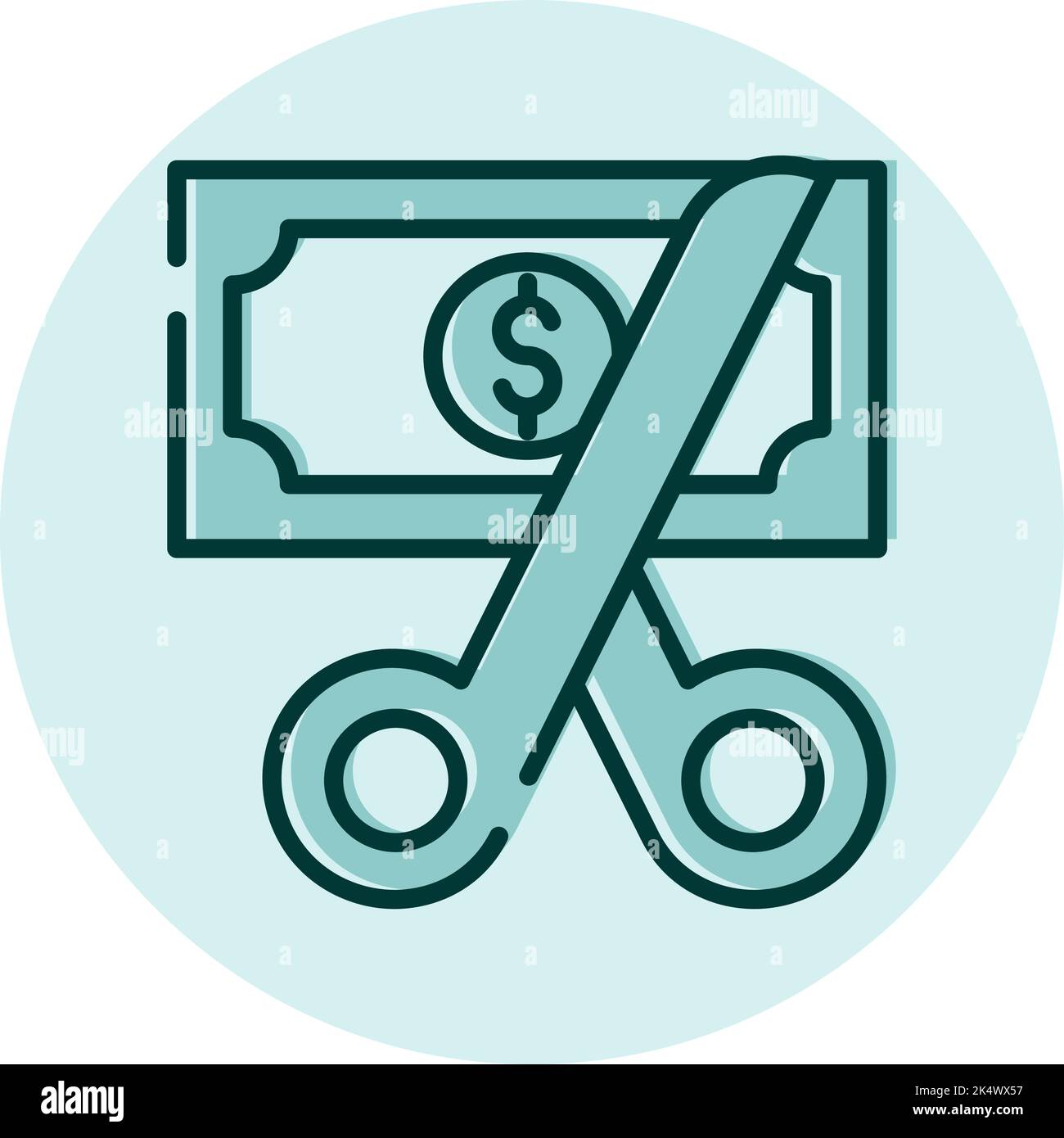 Financial shortage, illustration, vector on a white background Stock ...