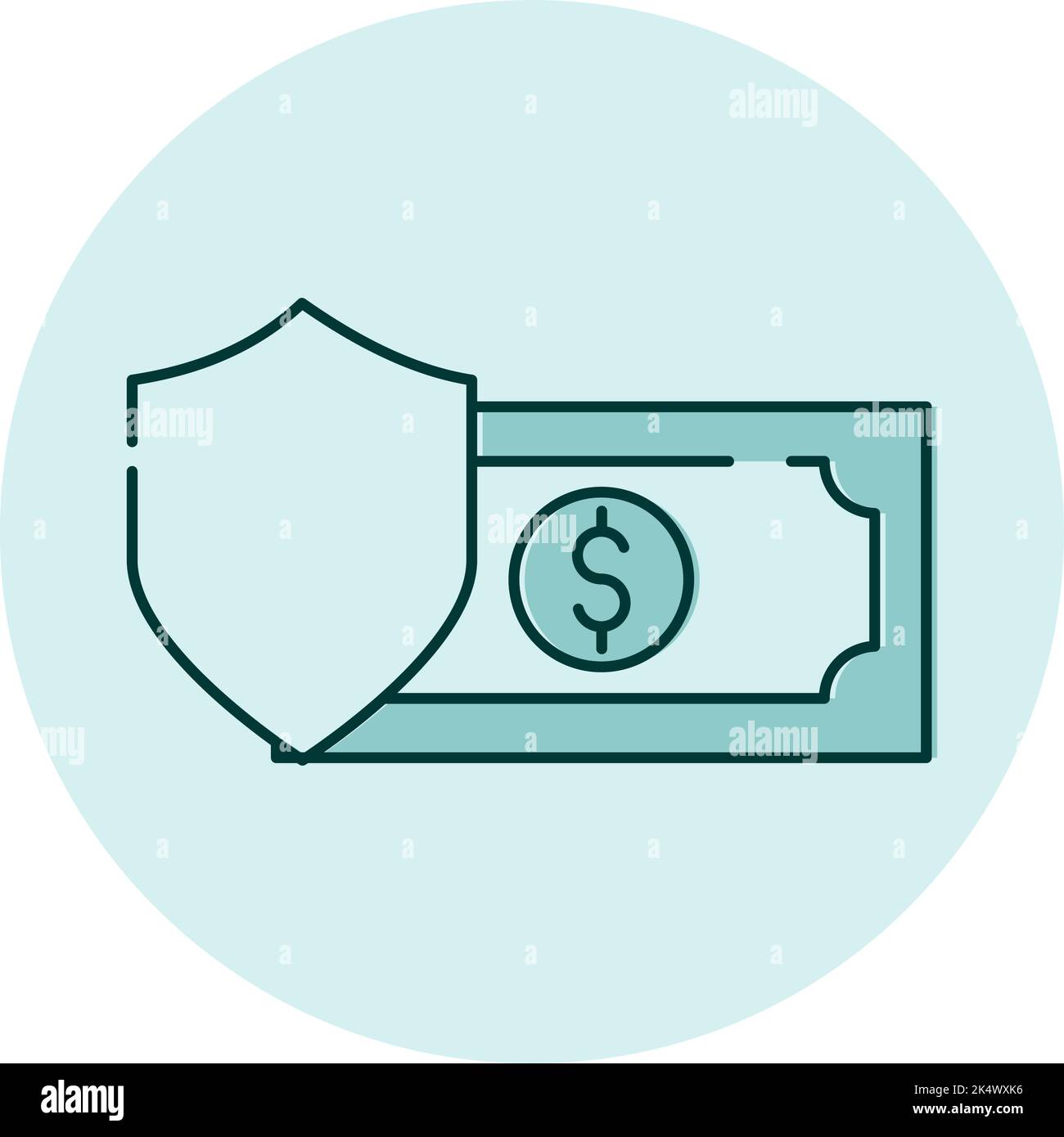 Financial money security, illustration, vector on a white background ...