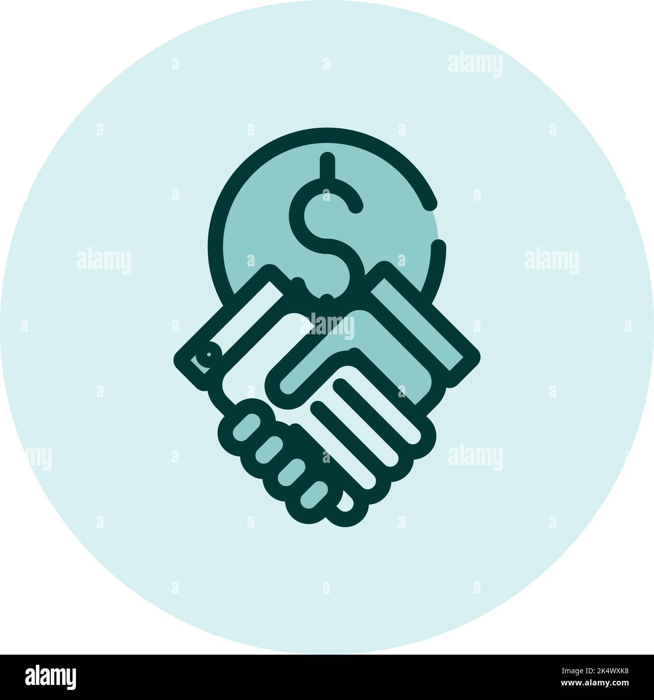 Business deal icon flat Cut Out Stock Images & Pictures - Alamy