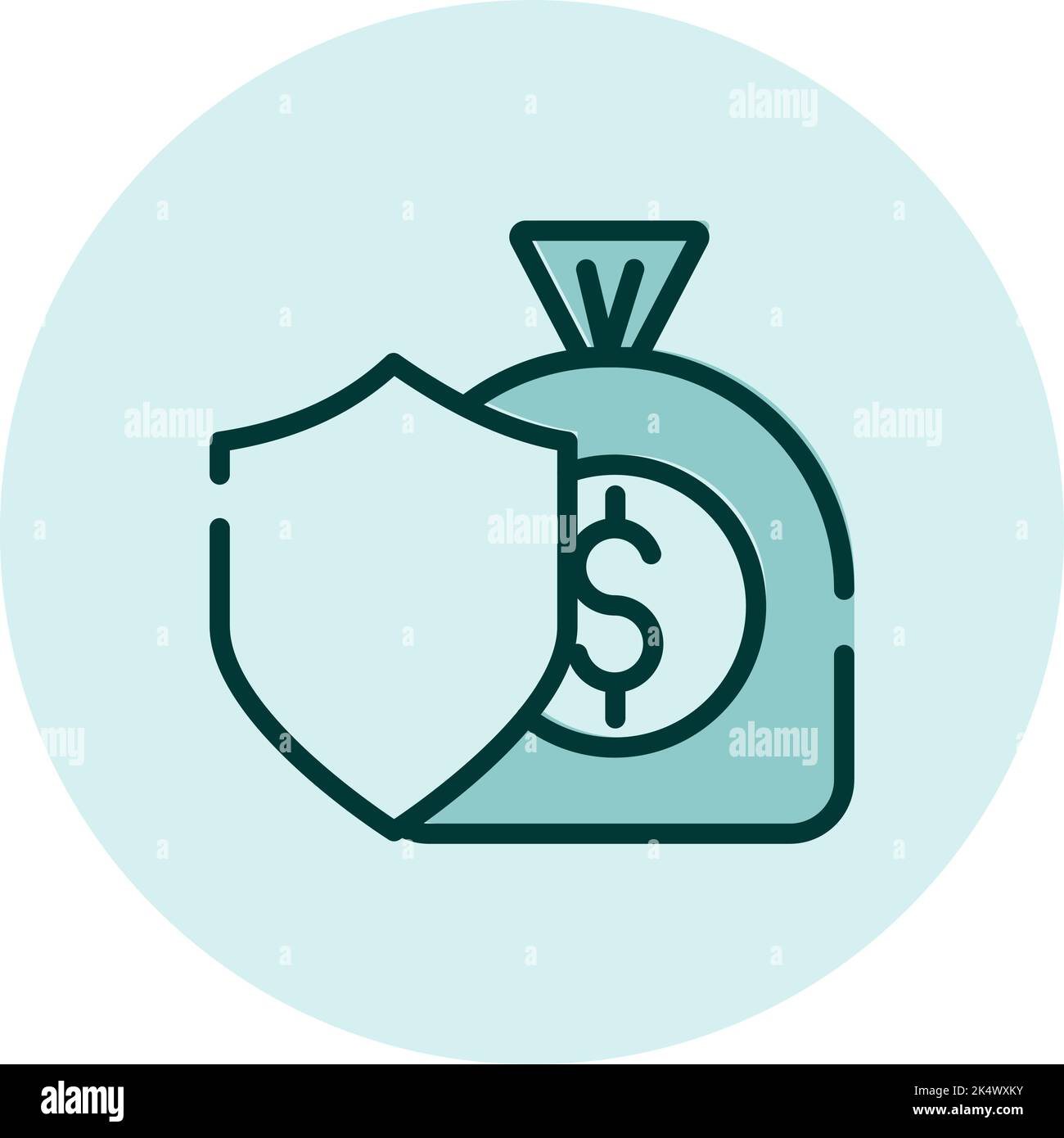 Money security, illustration, vector on a white background Stock Vector ...