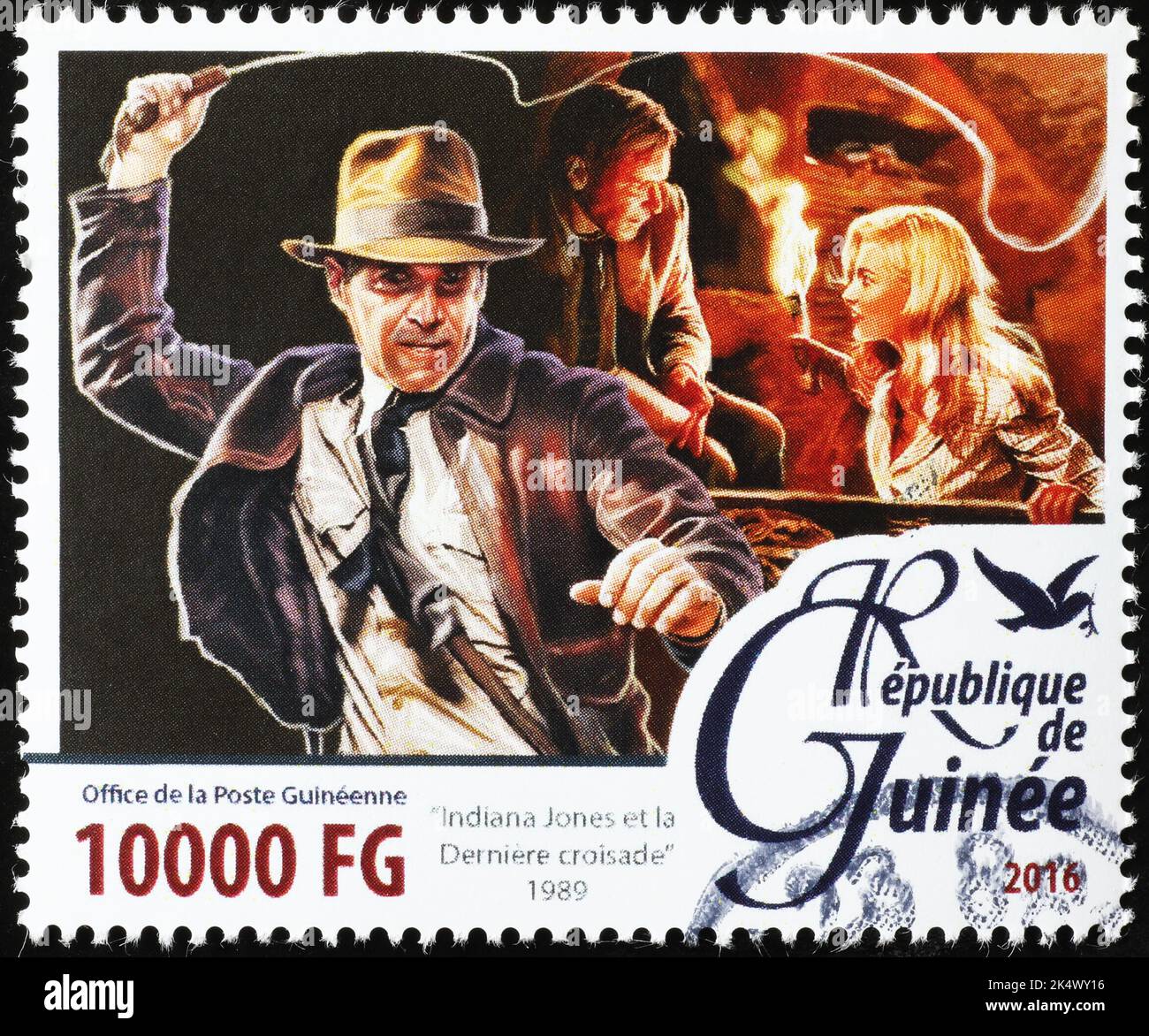Movie 'Raiders of the lost ark' on postage stamp Stock Photo - Alamy