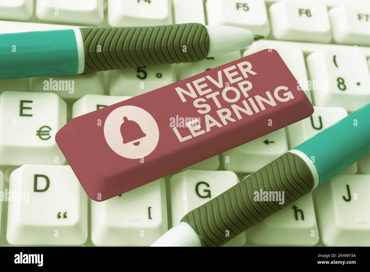 Sign displaying Never Stop Learning. Word for continuous education and ...