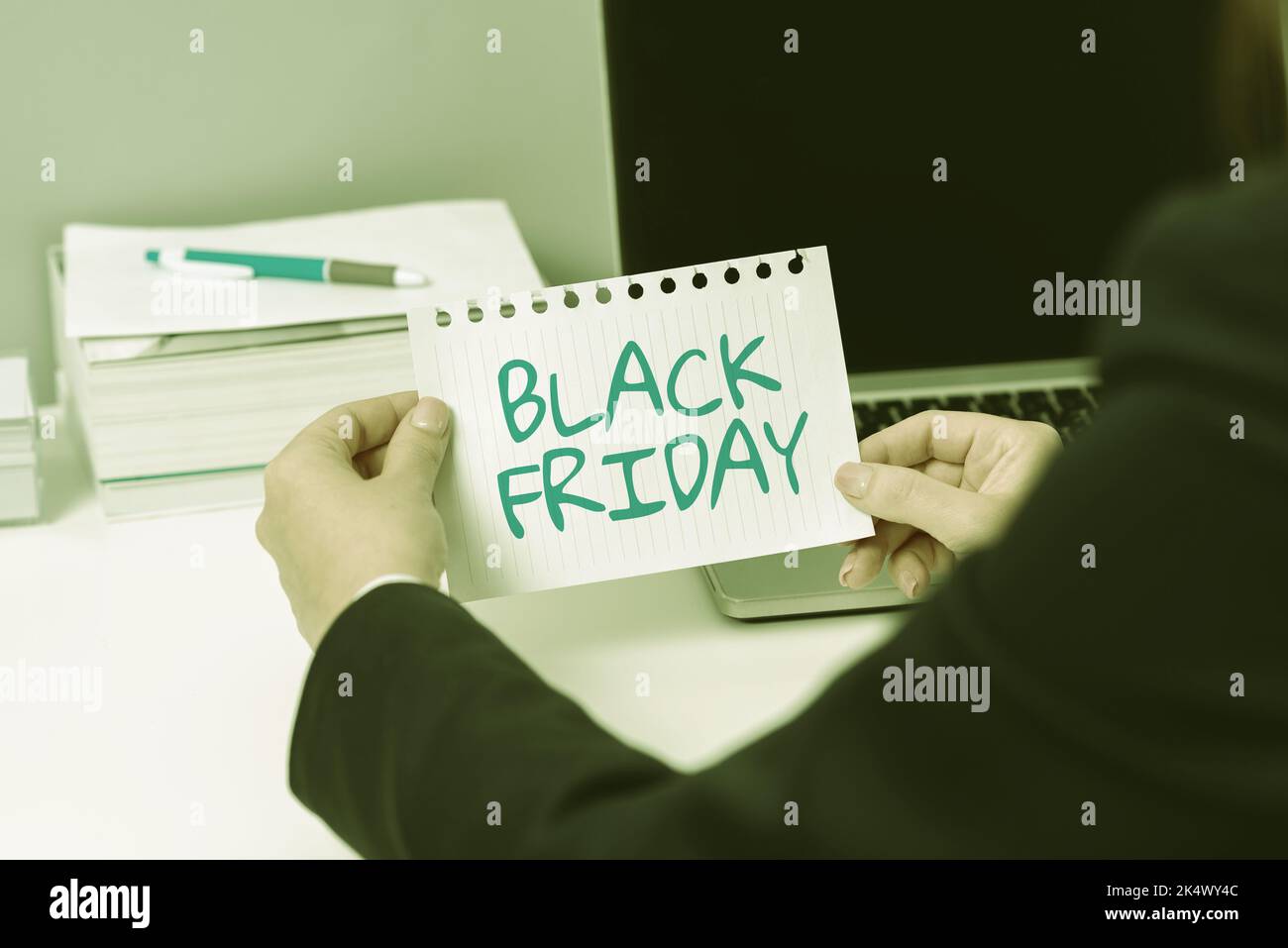Conceptual caption Black Friday. Business overview a day where seller ...