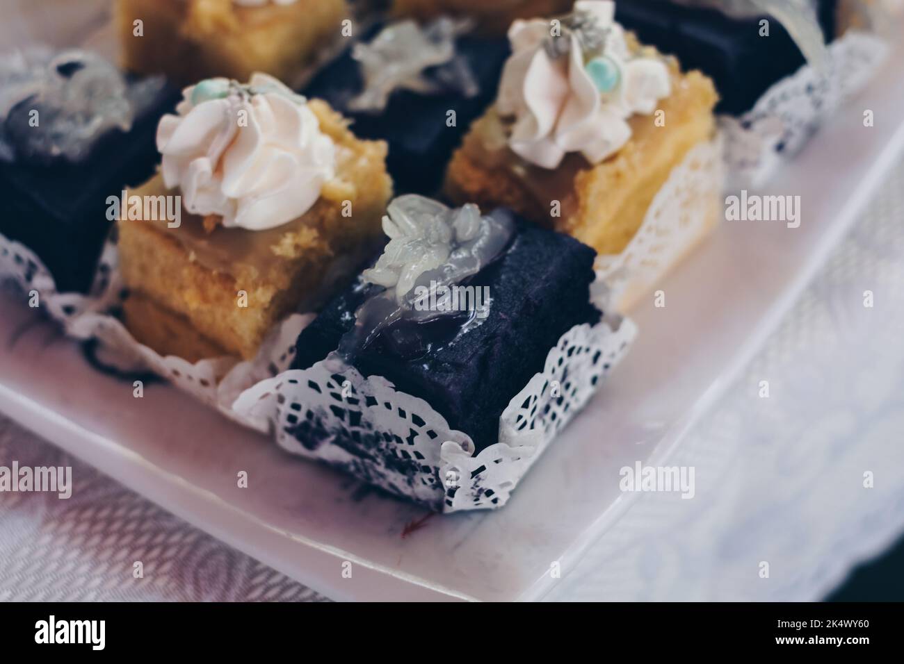 Small slices of creamy delicious purple yam AKA ube cake with macapuno ...