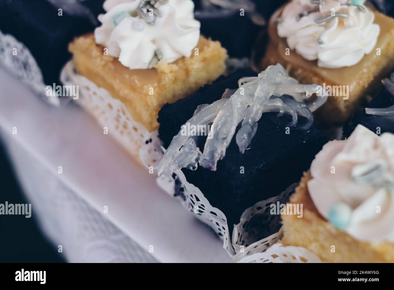 Small slices of creamy delicious purple yam AKA ube cake with macapuno ...