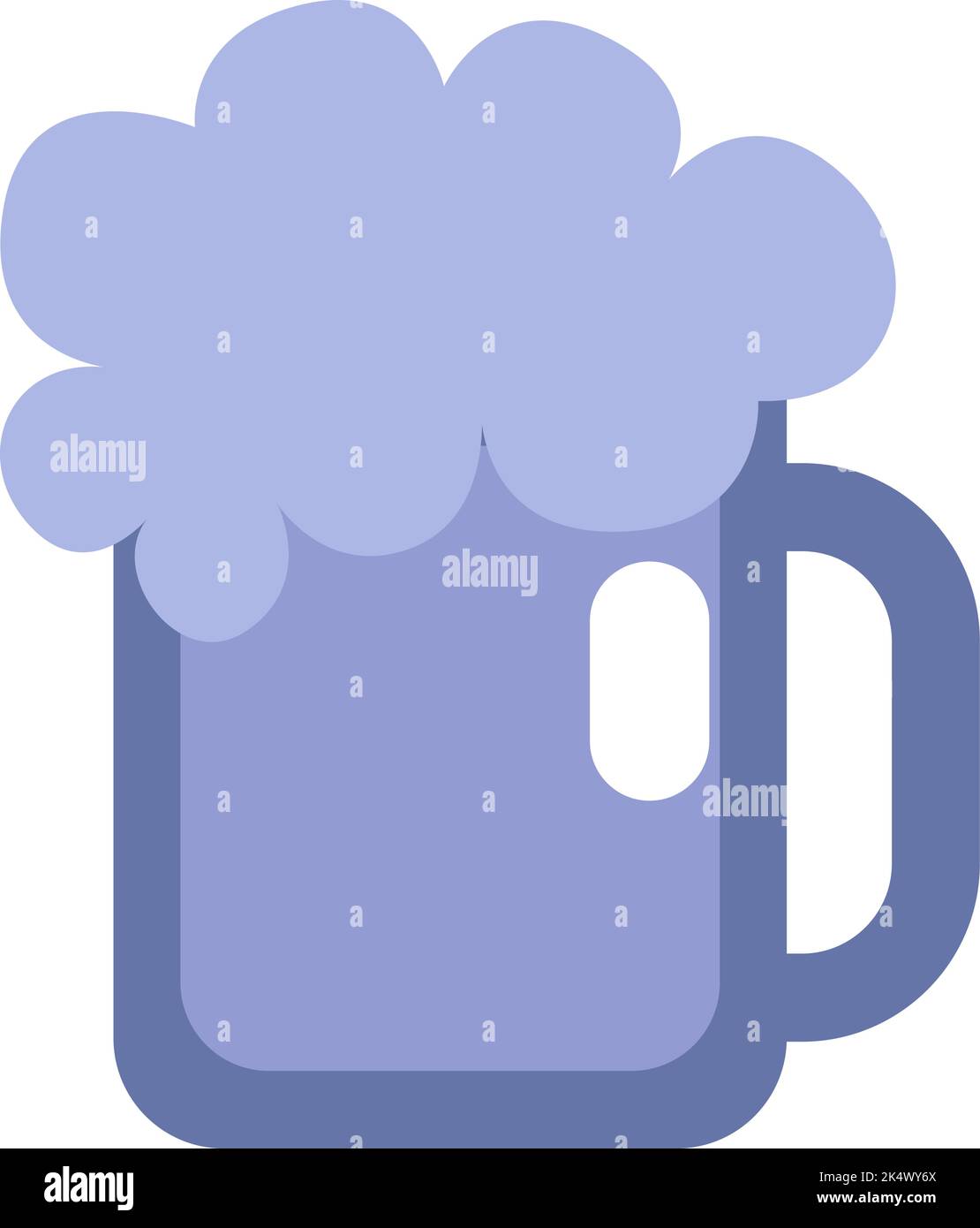 Blue pint of beer, illustration, vector on a white background Stock ...
