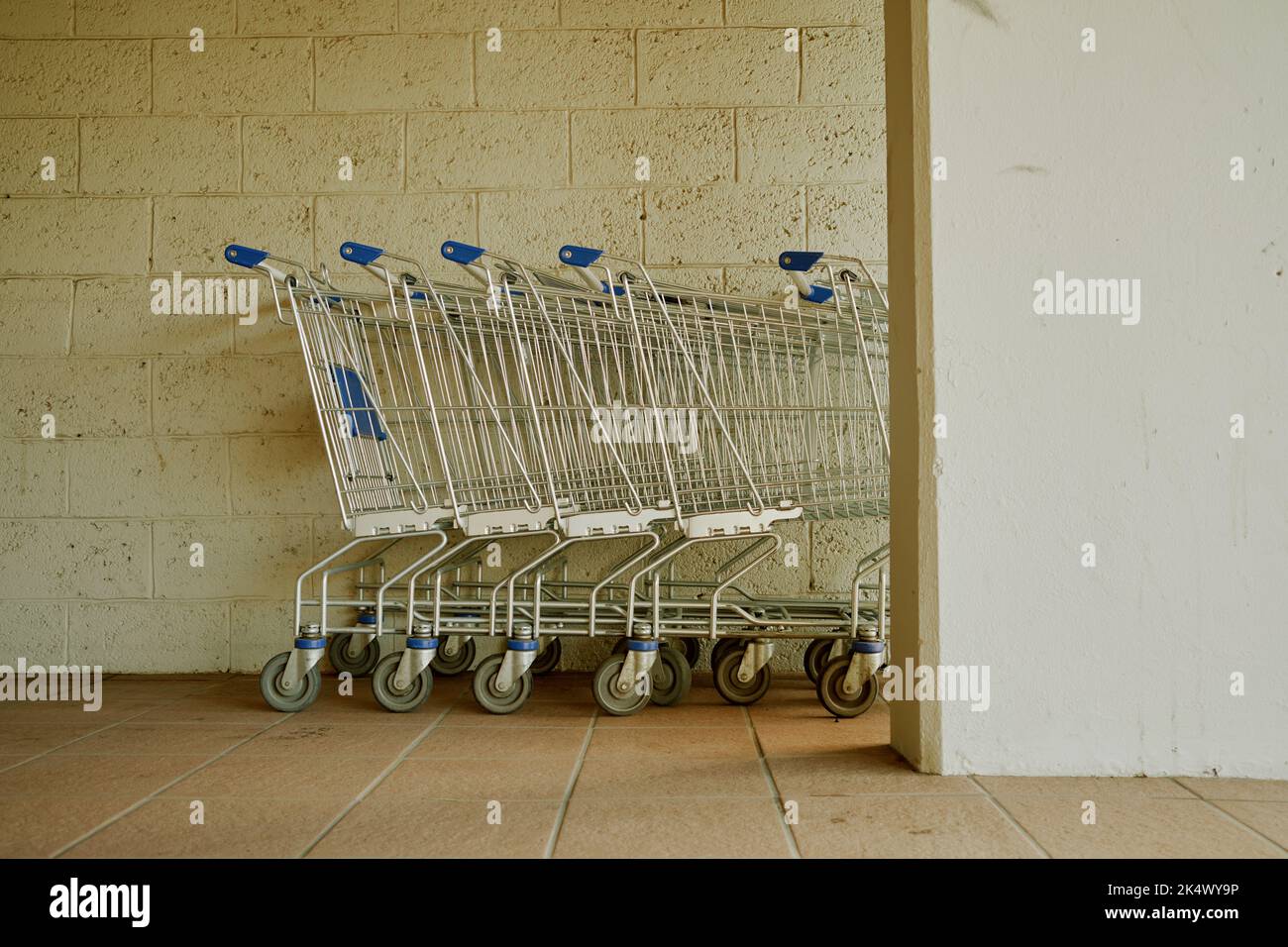 Shopping trolley on parking hi-res stock photography and images - Alamy