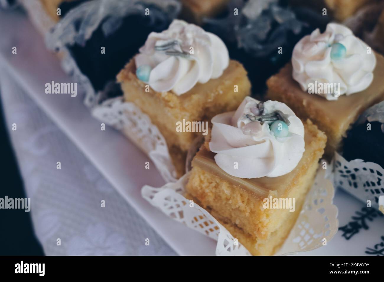 Small slices of creamy delicious purple yam AKA ube cake with macapuno ...