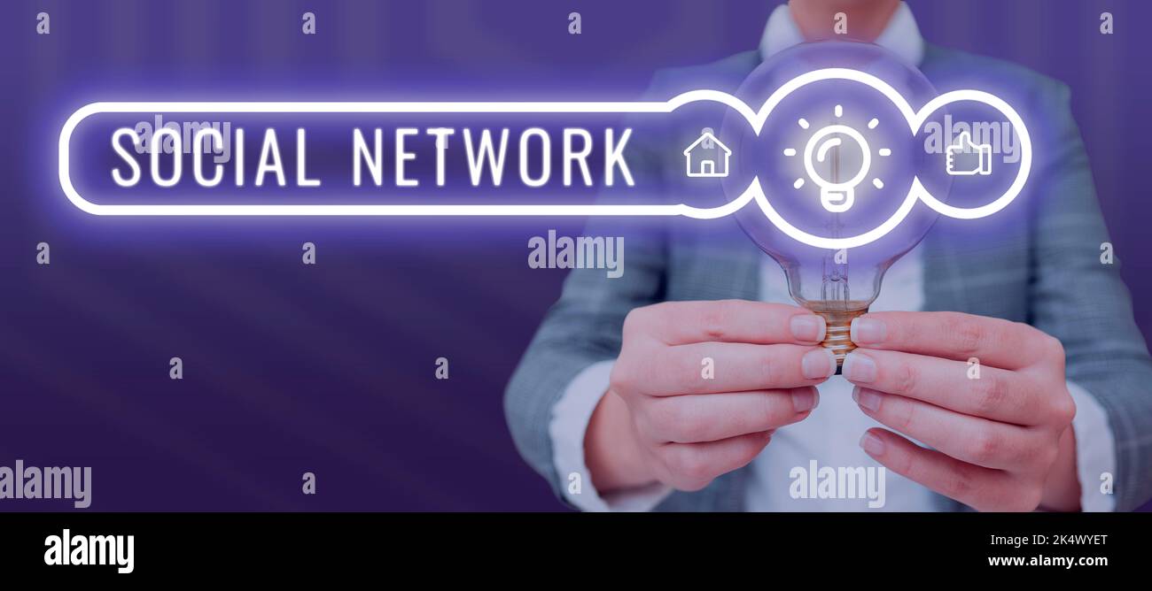 Conceptual caption Social Network. Concept meaning a framework of ...