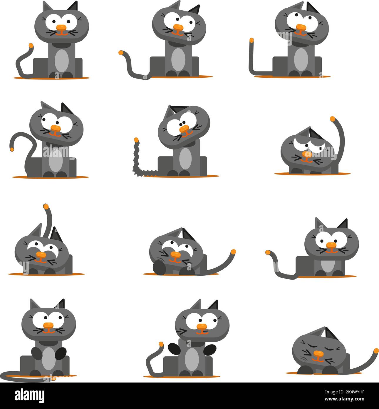 Grey and white cats Stock Vector Images - Alamy