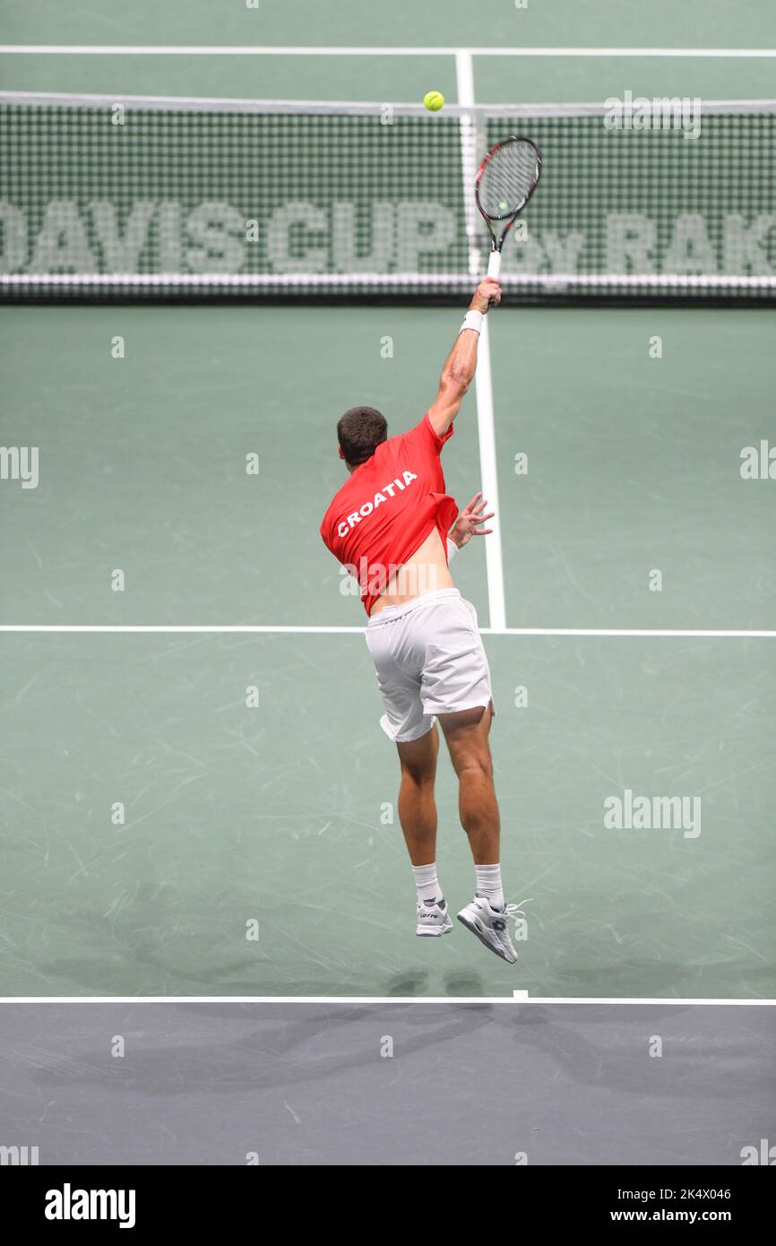 Borna Gojo (Croatia). Davis Cup Finals, Group A (Bologna Stock Photo ...