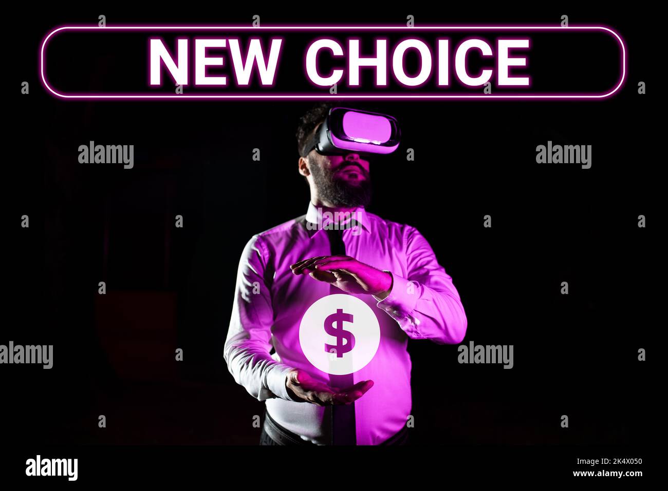 Sign displaying New Choice. Business concept having lot of options and ...