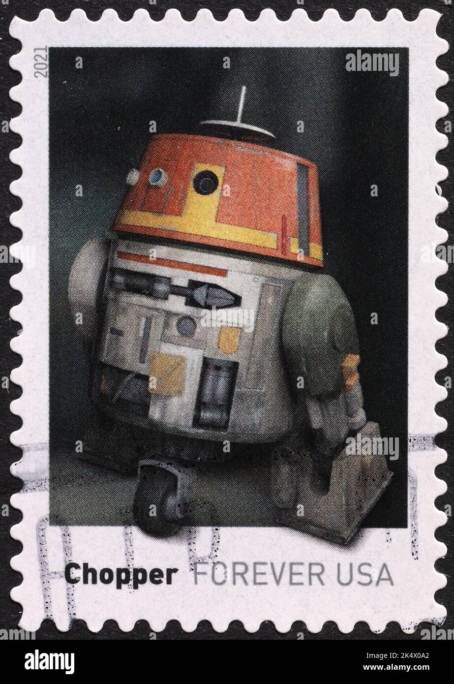 Robot Chopper of Star Wars on postage stamp Stock Photo - Alamy