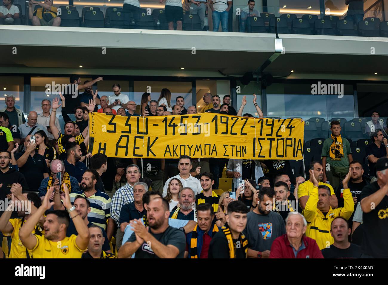 Athens, Lombardy, Greece. 3rd Oct, 2022. Fans and atmosphere in new ...