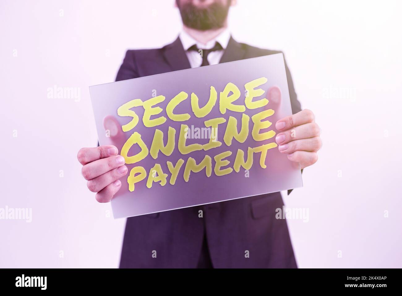 Hand writing sign Secure Online Payment. Word for safe digital ...