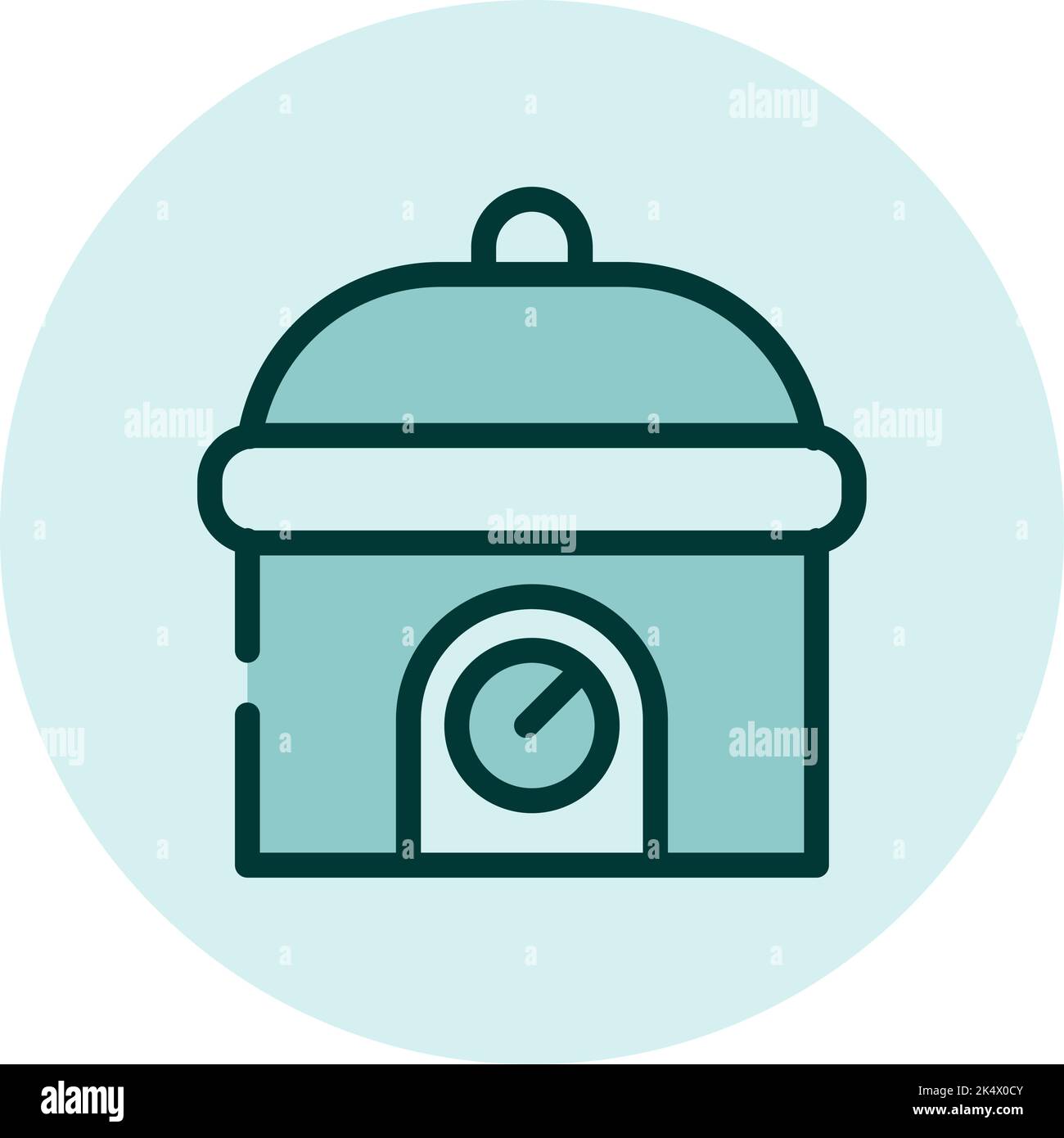 Household electronics cooker, illustration, vector on a white ...