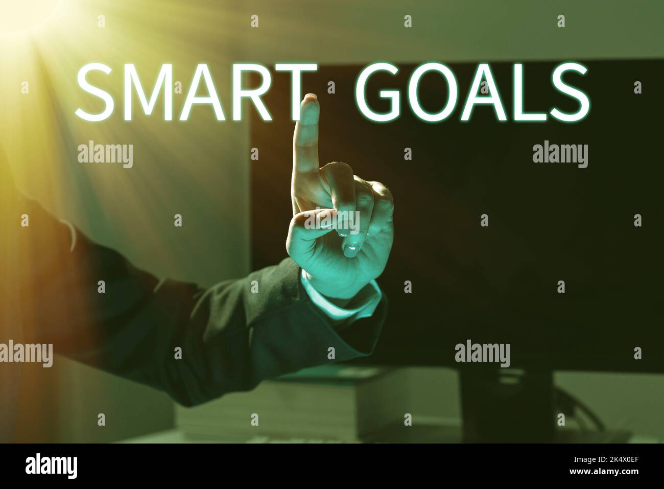 Writing displaying text Smart Goals. Business idea mnemonic used as a ...