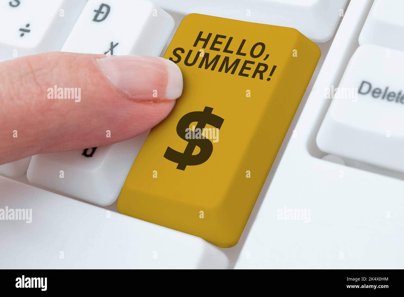 Inspiration showing sign Hello, Summer. Business approach greeting used ...
