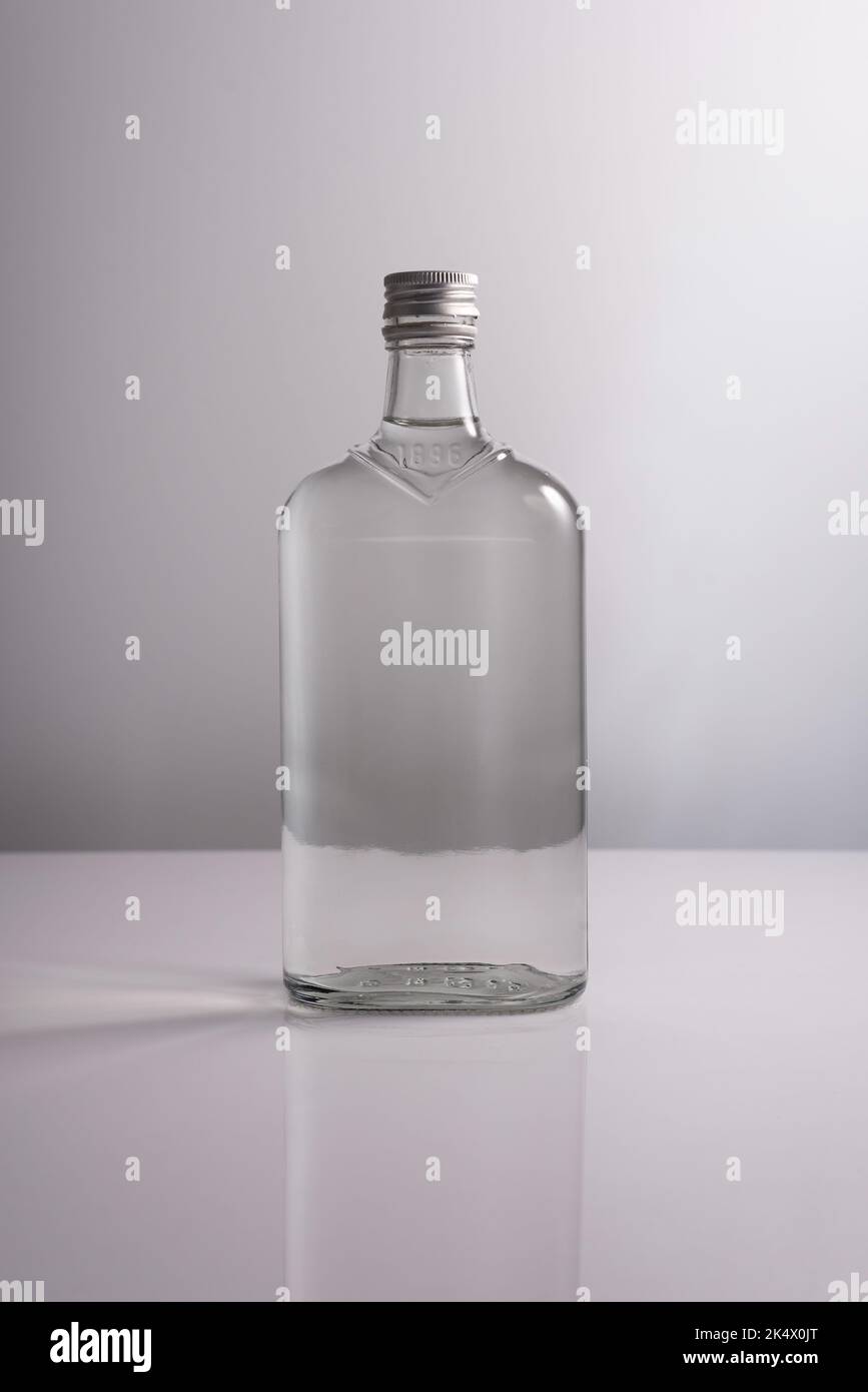gin bottle on white background alcoholic drink Stock Photo - Alamy