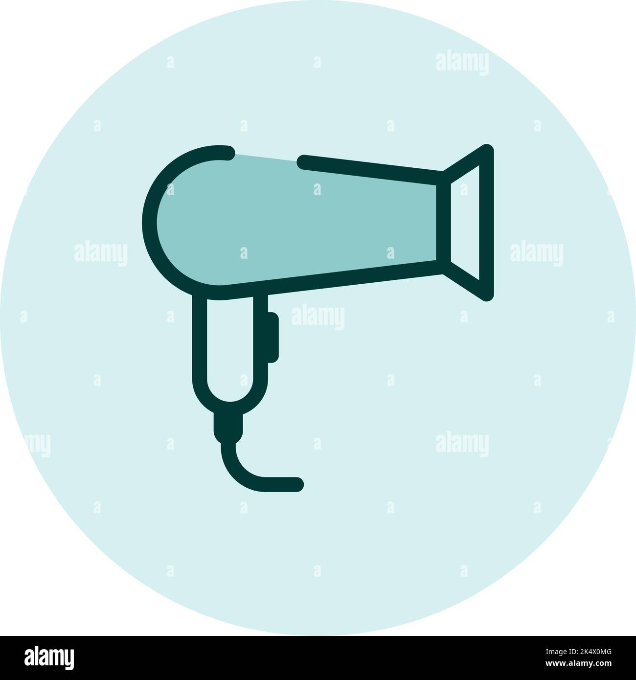 Household electronics hair dryer, illustration, vector on a white ...