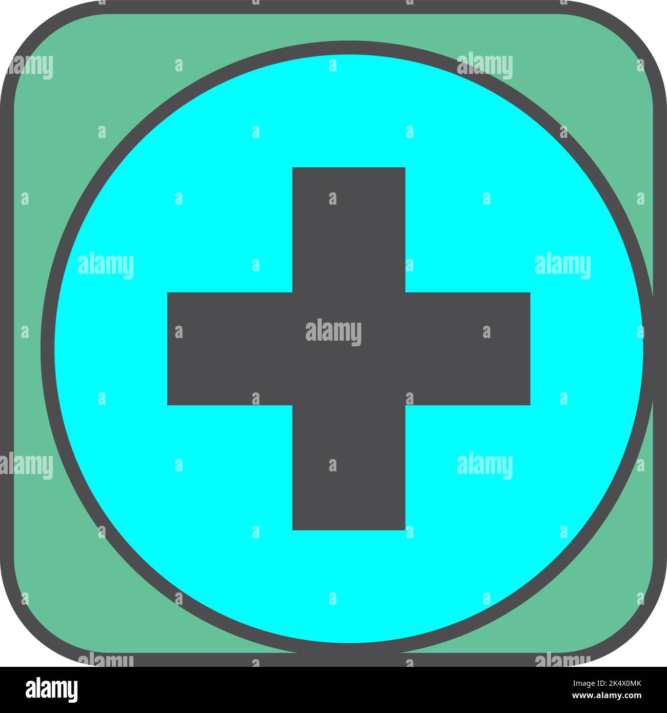 Illustration cross symbol on Cut Out Stock Images & Pictures - Alamy