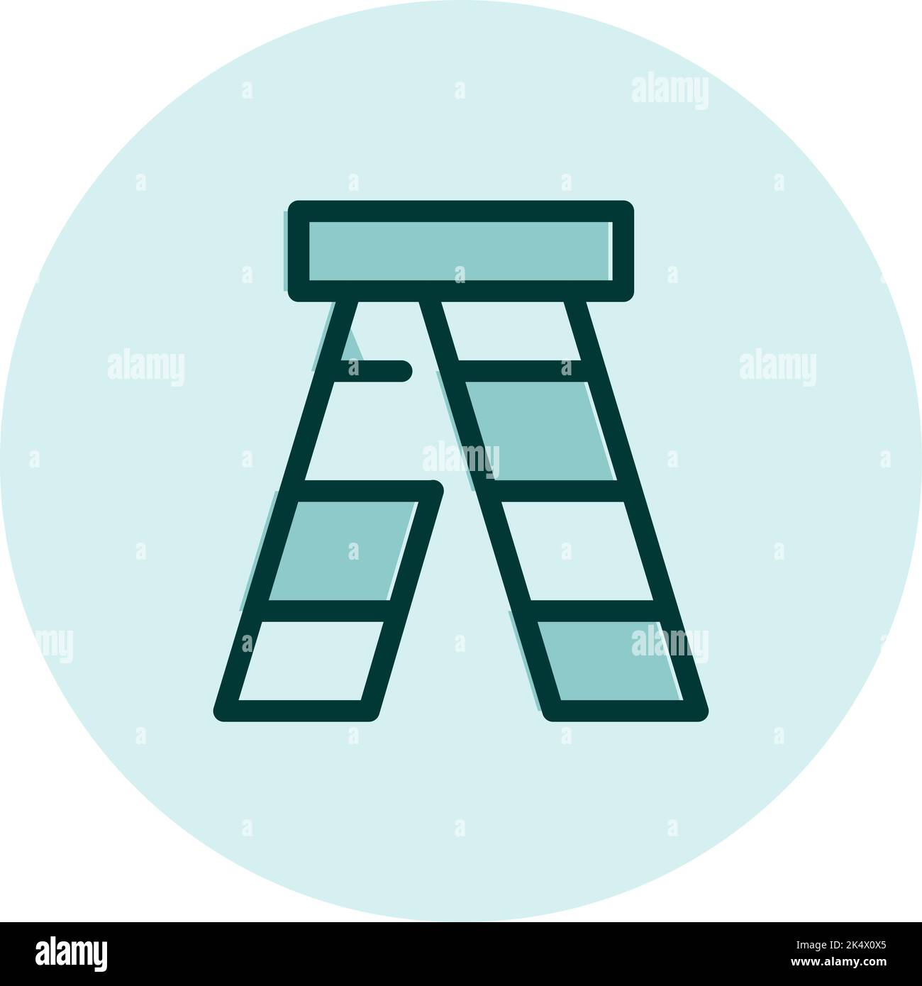 Ladder tool, illustration, vector on a white background Stock Vector ...