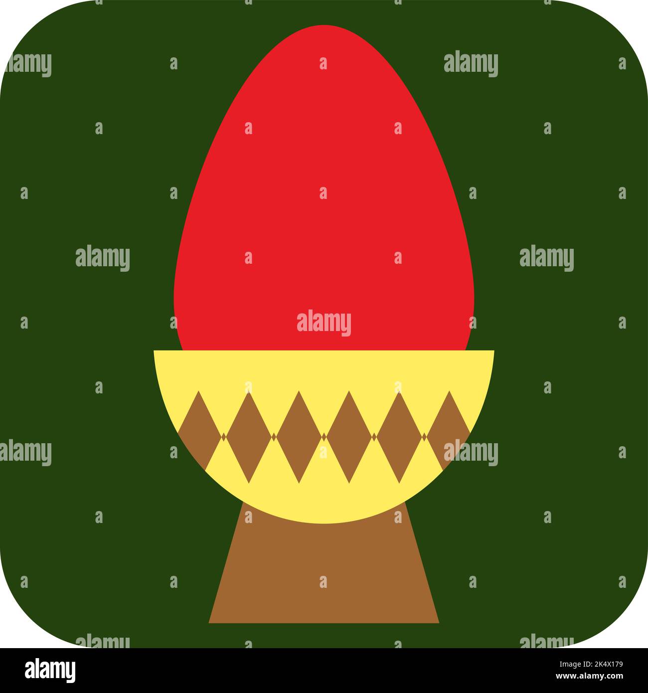 Easter red egg, illustration, vector on a white background Stock Vector ...