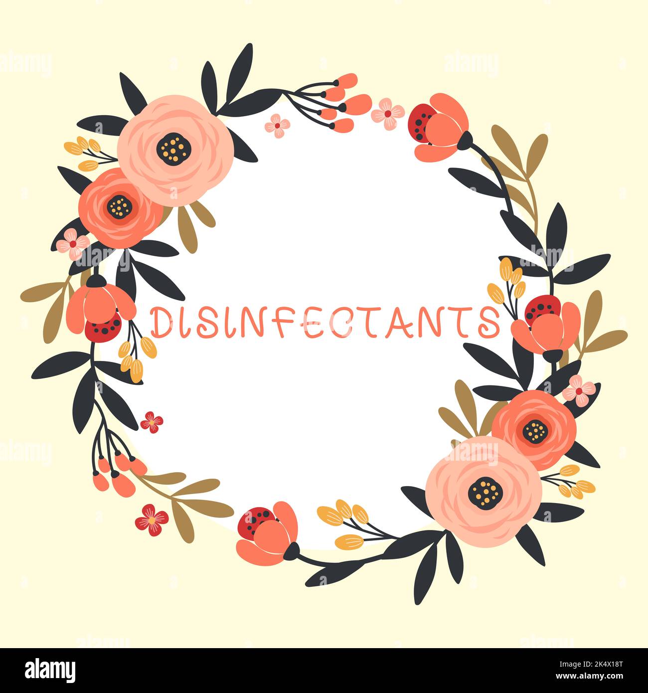 Sign displaying Disinfectants. Concept meaning chemical that destroy ...