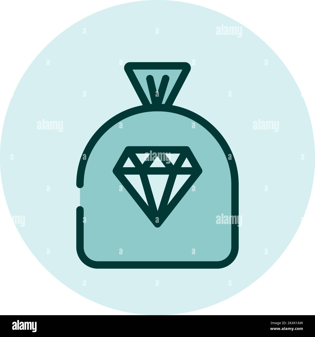 Diamond treasure, illustration, vector on a white background Stock ...