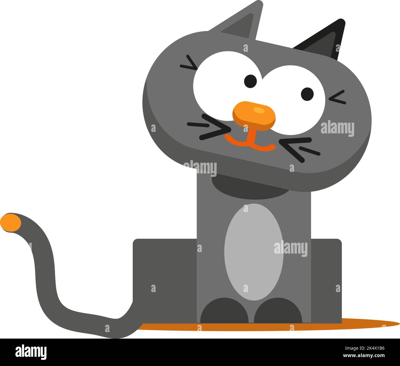 Cat Listening Cartoon