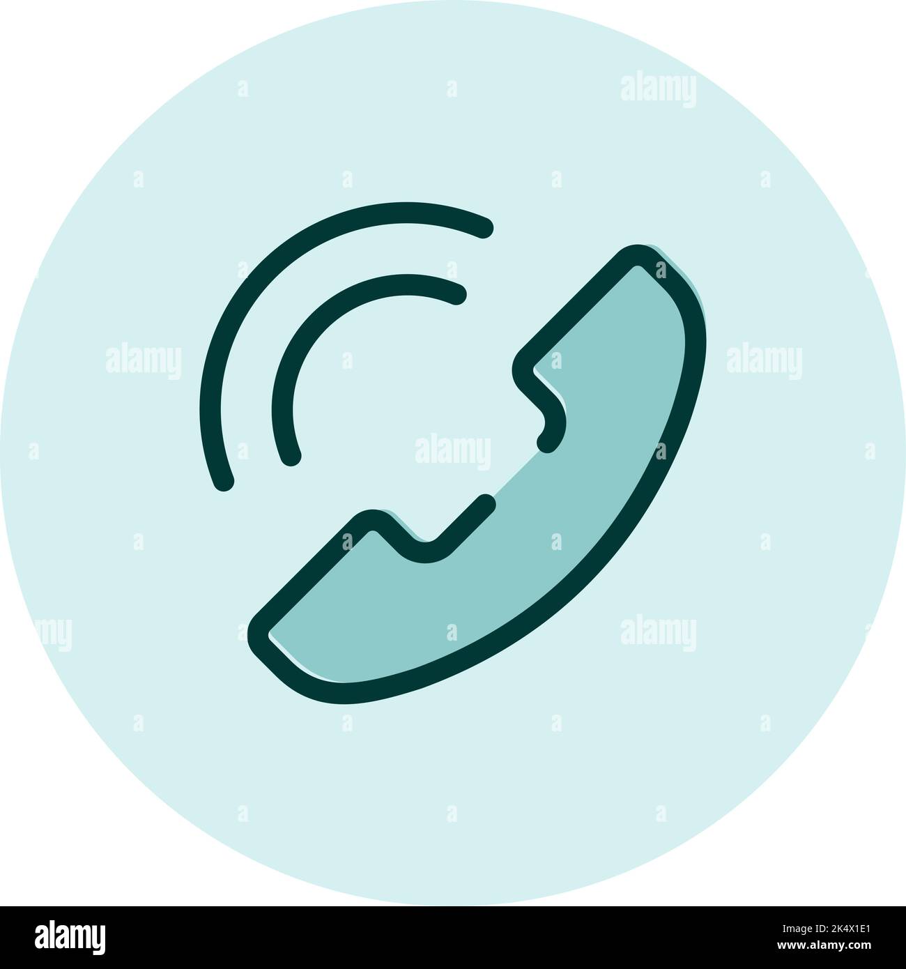 Contacts telephone call, illustration, vector on a white background ...